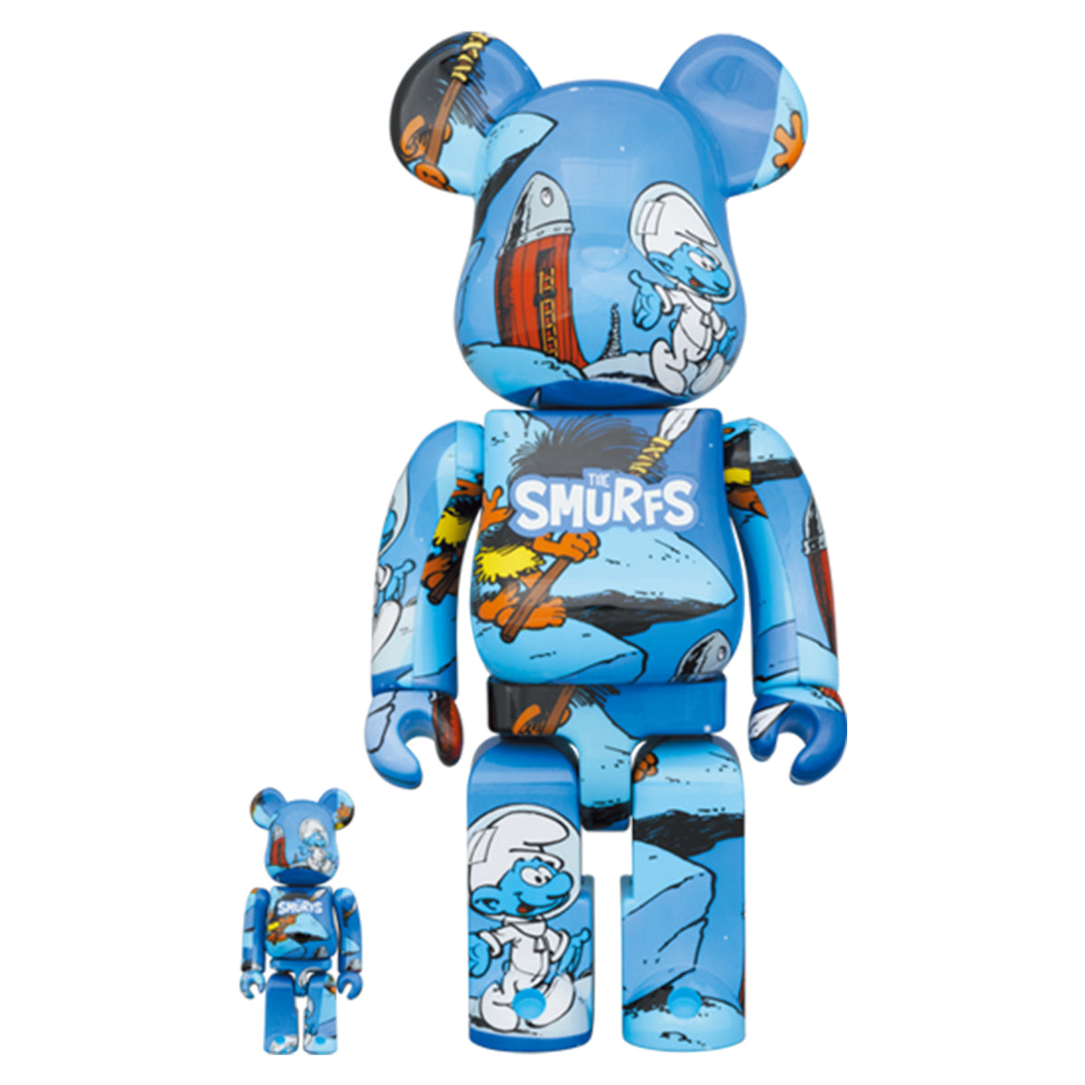 Bearbrick 100% & 400% Set The Smurfs The Astrosmurf – Urban Attitude