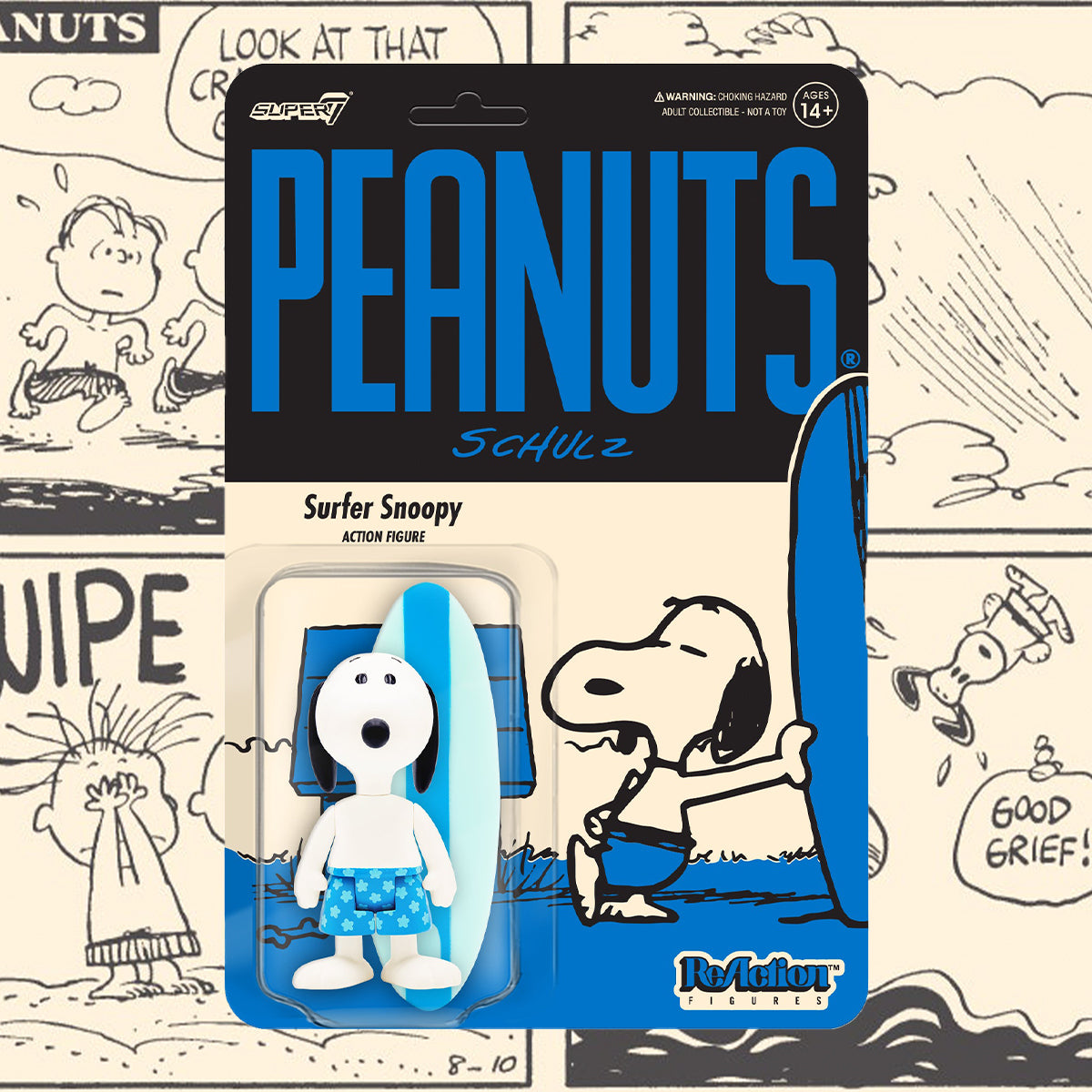 Super7 Peanuts ReAction Figure Wave 5 - Surfer Snoopy – Urban Attitude