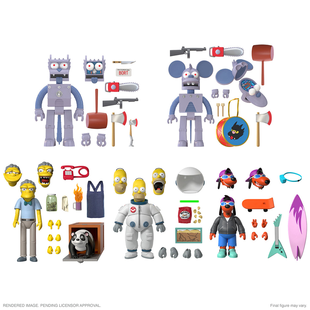 Super7 The Simpsons Ultimates W1 Set of 5 – Urban Attitude